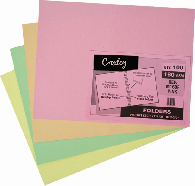 CROXLEY M160F Buff Manilla Folder - 348 x 228 160GSM | Croxley SA