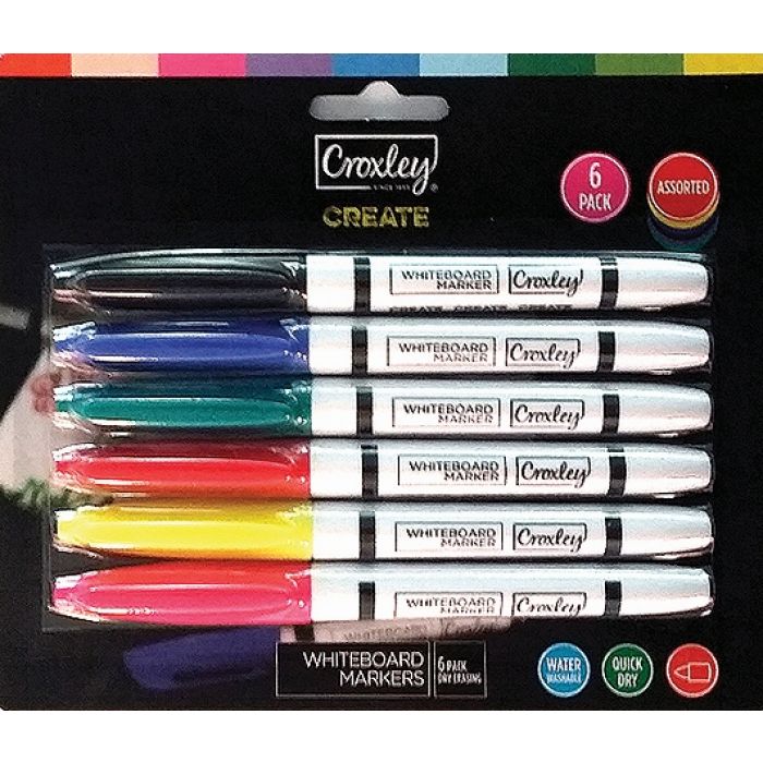 CROXLEY CREATE Whiteboard Markers Pack of 10 Assorted Colour | Croxley SA