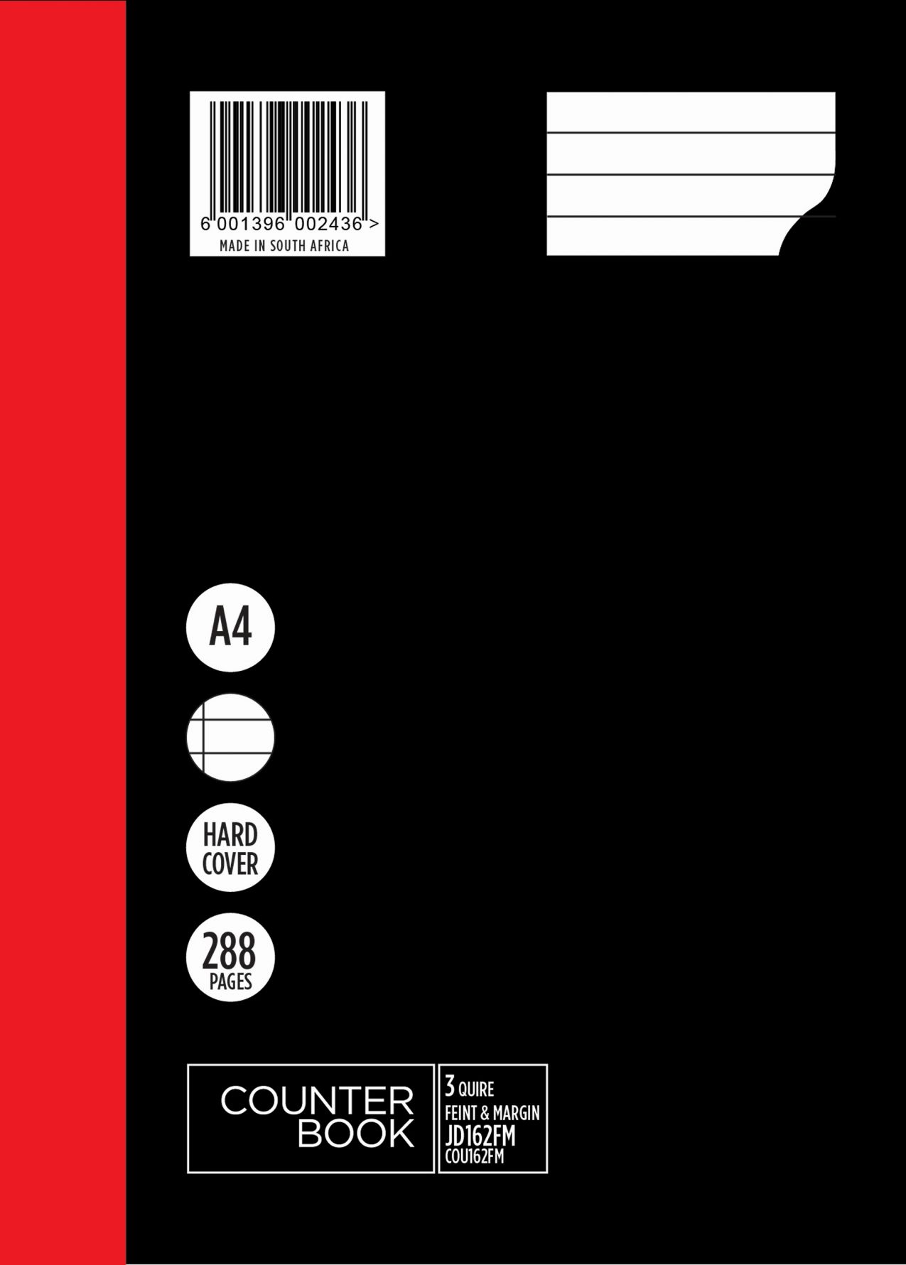 CROXLEY JD162 3-Quire 288 Page Ruled Feint & Margin A4 | Croxley SA