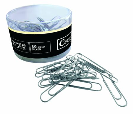 CROXLEY 78mm Silver Wavy Paper Clips Tub 50's | Croxley SA