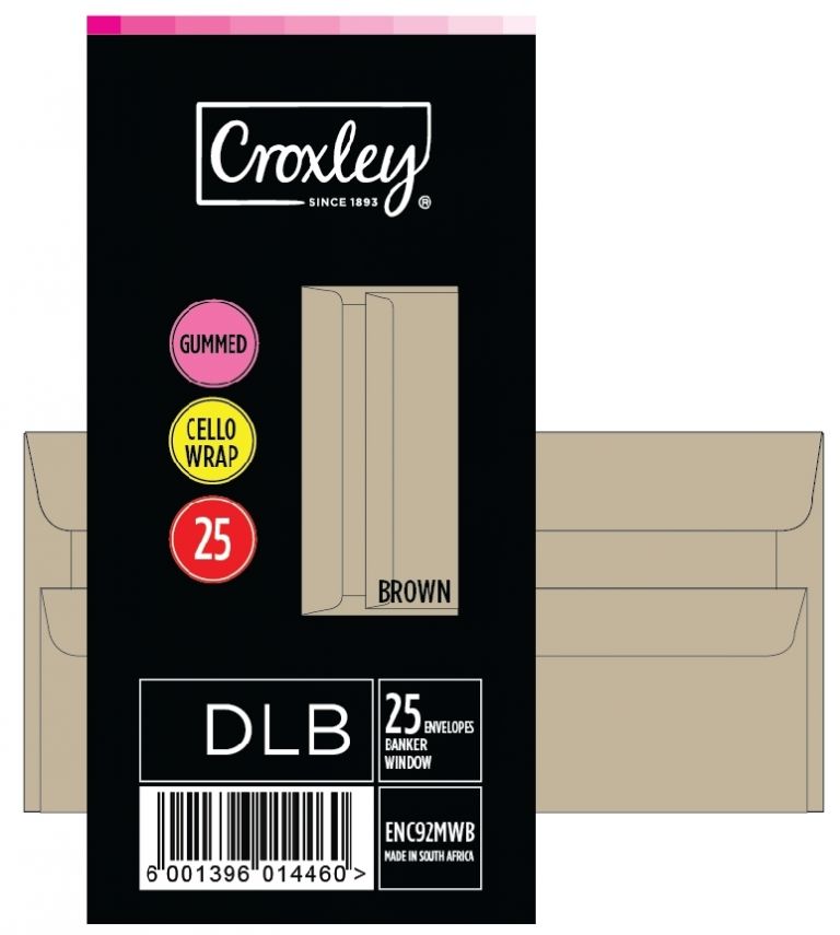 CROXLEY JD92MWBC DLB (Banker) Brown Window Gummed Envelopes | Croxley SA