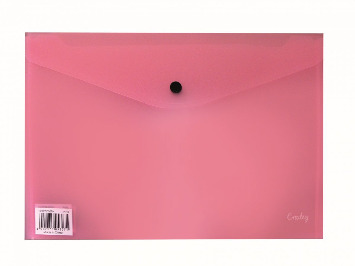CROXLEY Envelope with Button - A4 (Pink) | Croxley SA