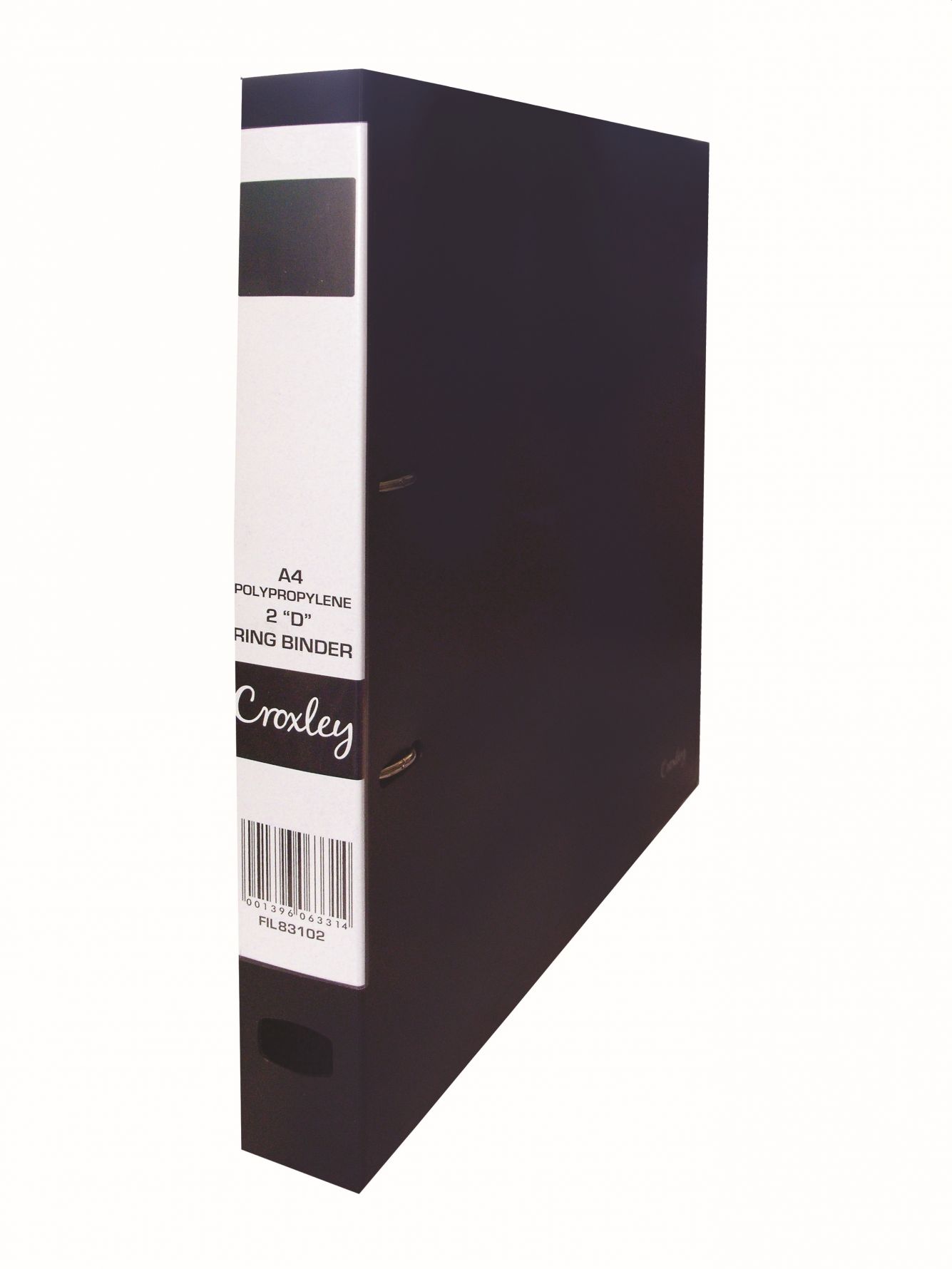 CROXLEY 2D Polypropylene Ring Binder Black | Croxley SA