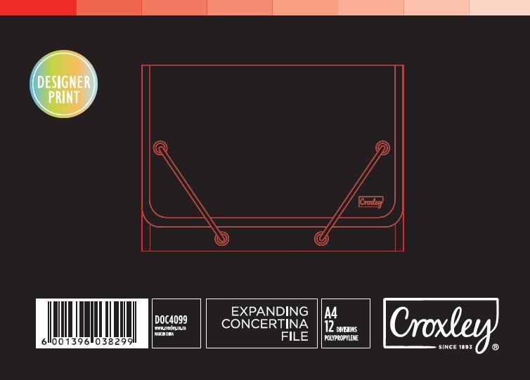 CROXLEY Designer A4 Expanding File Assorted | Croxley SA