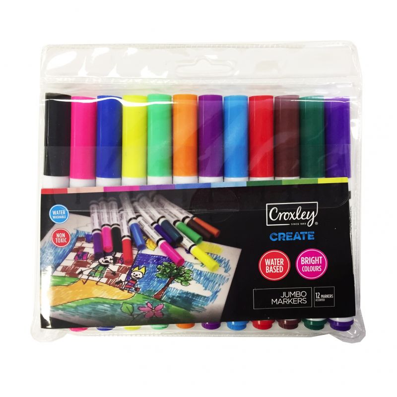 CROXLEY CREATE Triangular Pencil Crayons (Wallet of 12 Assor | Croxley SA