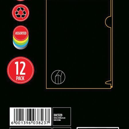 CROXLEY A4 PVC file Assorted Pack of 12 | Croxley SA