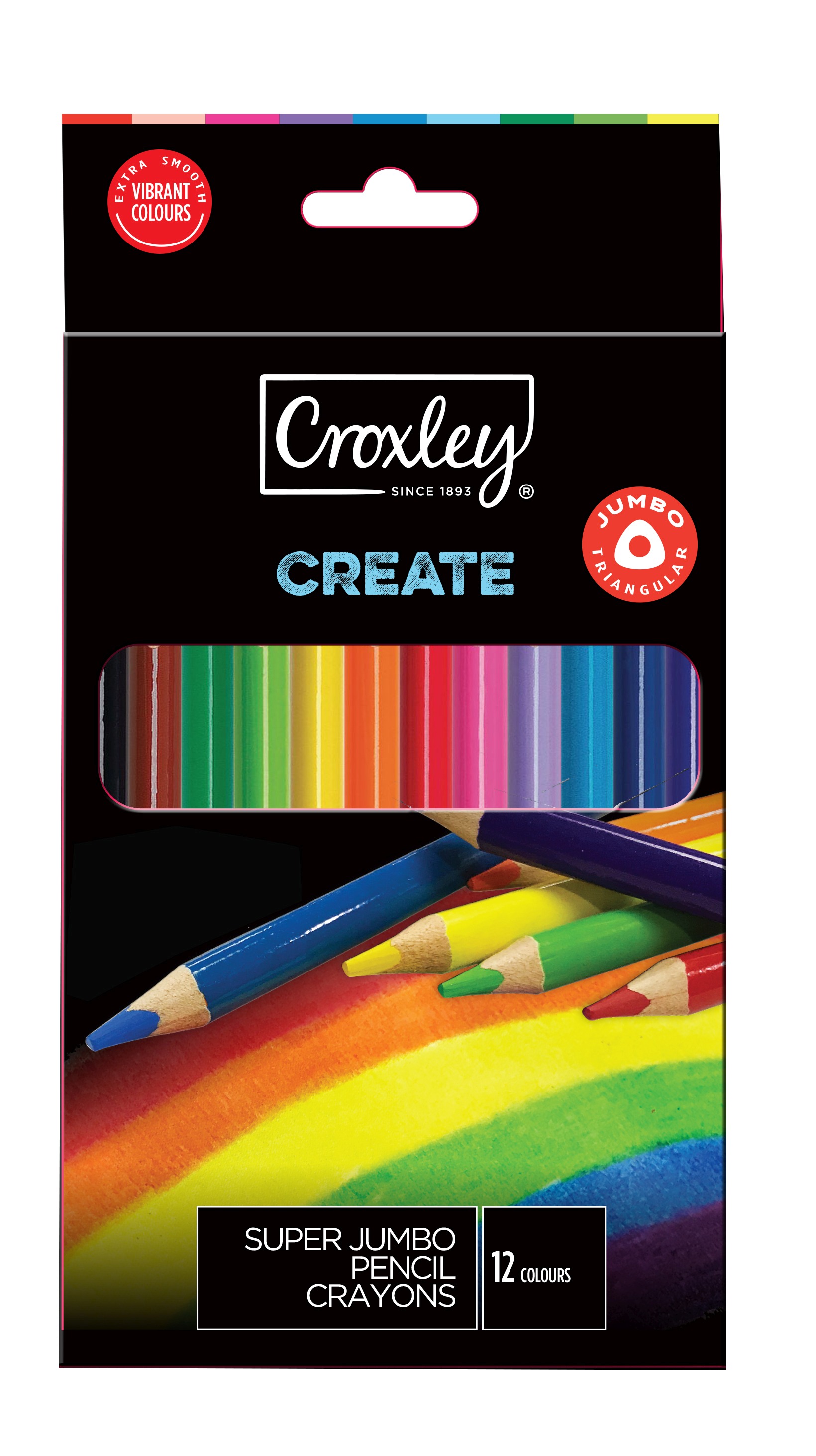 CROXLEY CREATE 8mm Wax Crayons Box of 24 Assorted Colours | Croxley SA