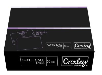 CROXLEY PVC Conference Tags Clear Box 50's | Croxley SA