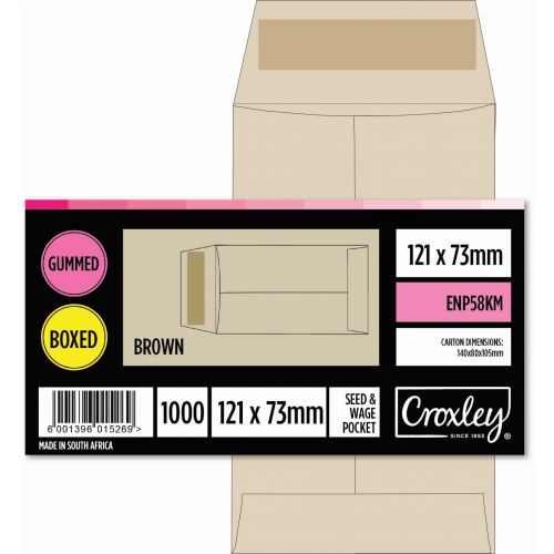 CROXLEY JD102B C3 Brown Gummed Envelopes - Unbanded | Croxley SA